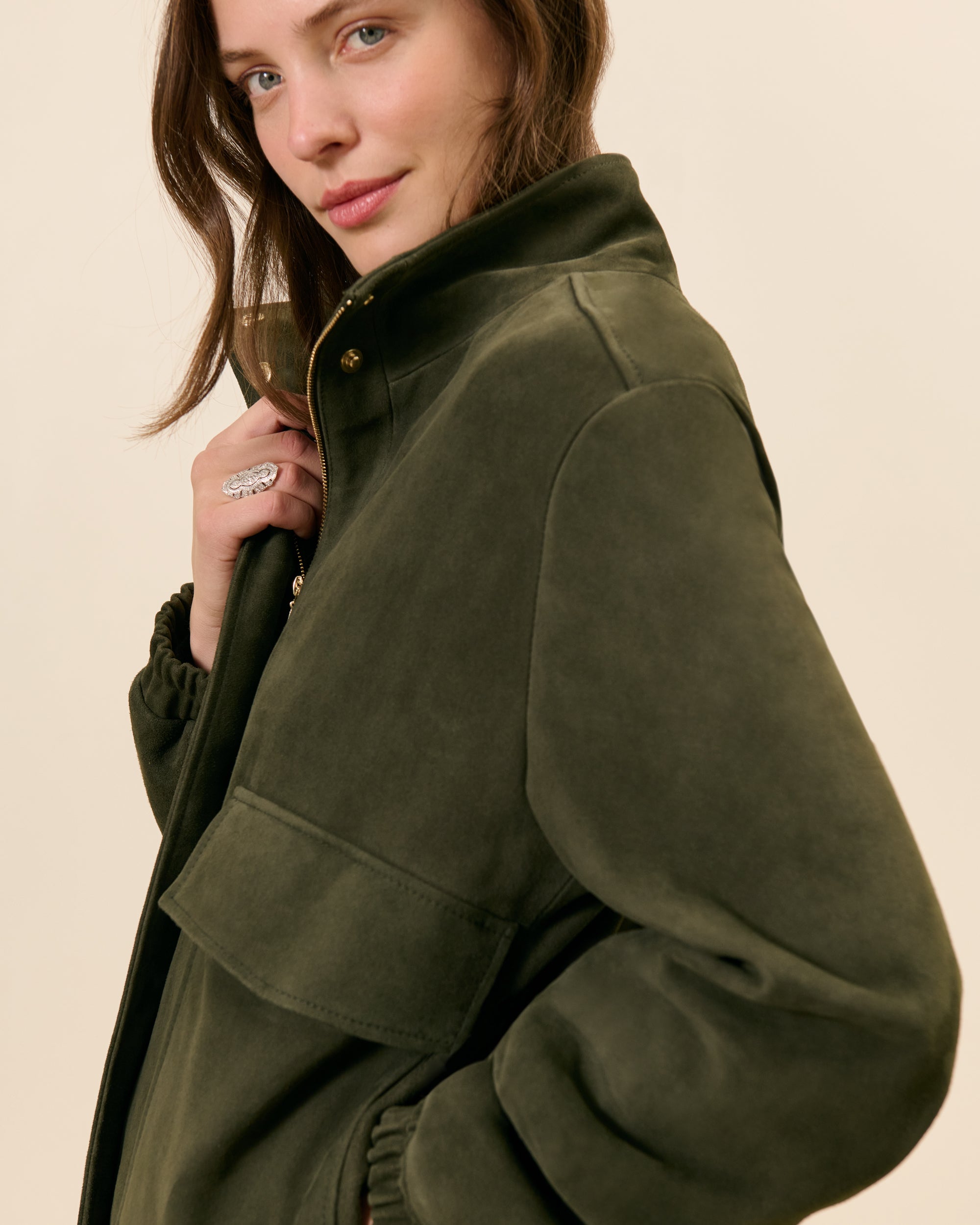 Alma Jacket - Khaki | Maison Sarah Lavoine