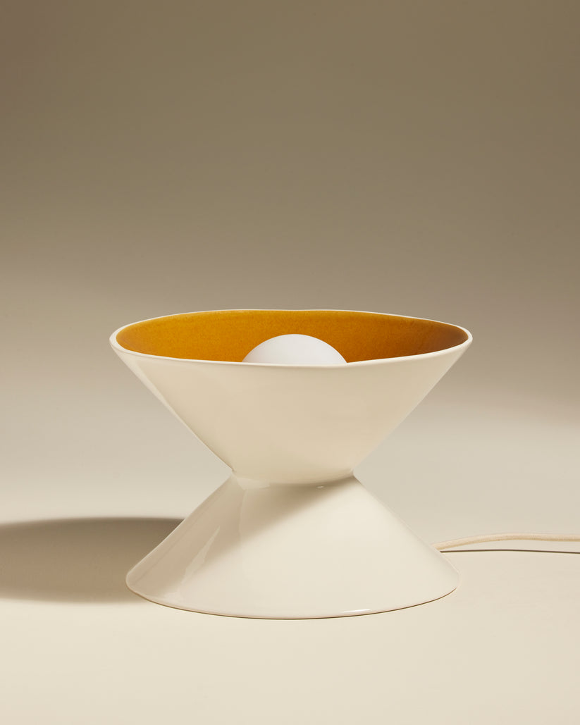 Off Hourglass Table lamp White / Fawn | Maison Sarah Lavoine